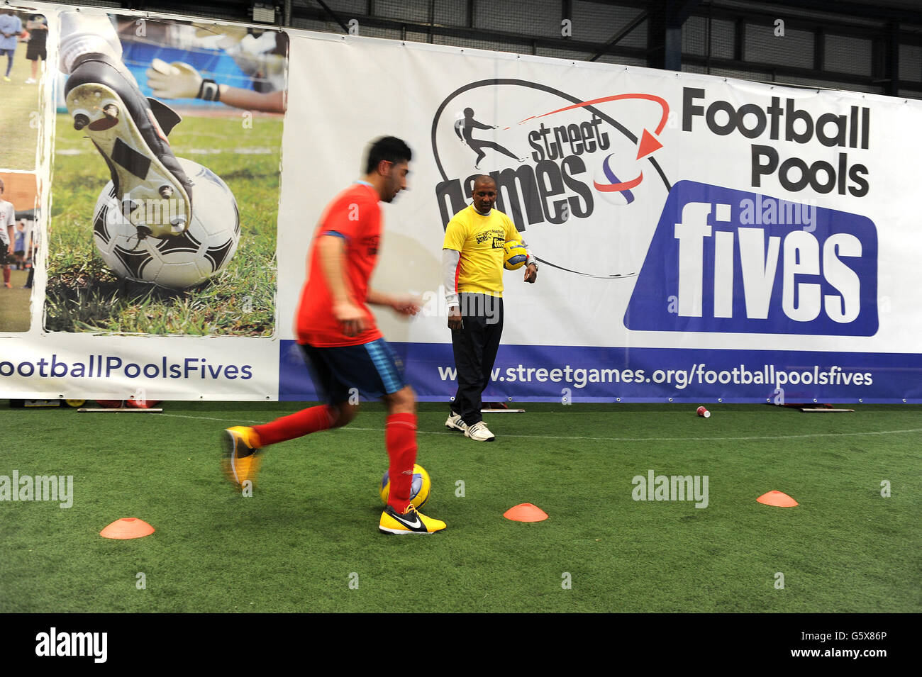 Sport - Street Games Football Pools Fives - Manchester Stock Photo - Alamy