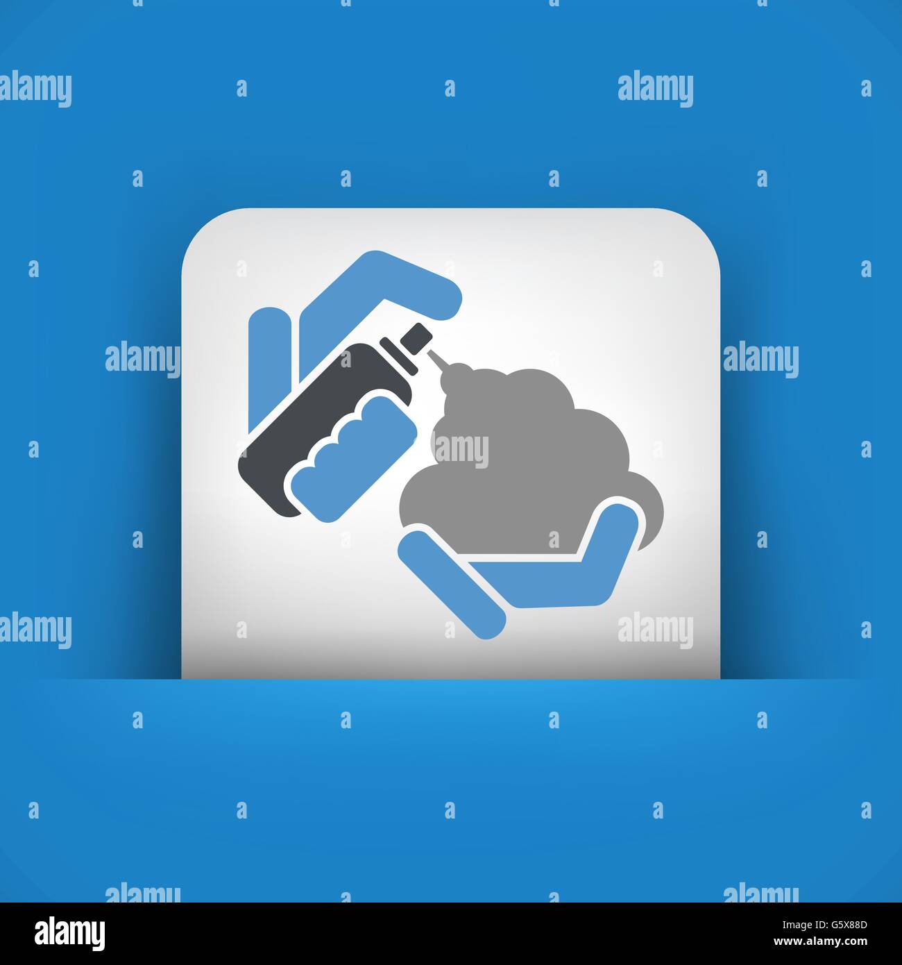 Hair foam hand Stock Vector Images - Alamy