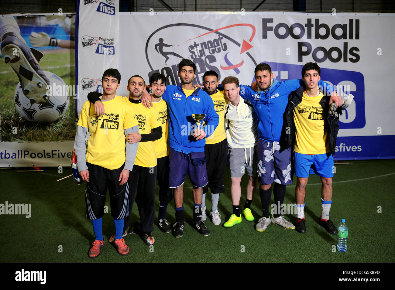 Players from Fishwick Rangers in Preston, celebrate winning the first ...