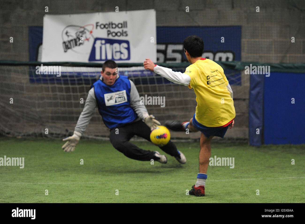 Sport - Street Games Football Pools Fives - Manchester Stock Photo - Alamy