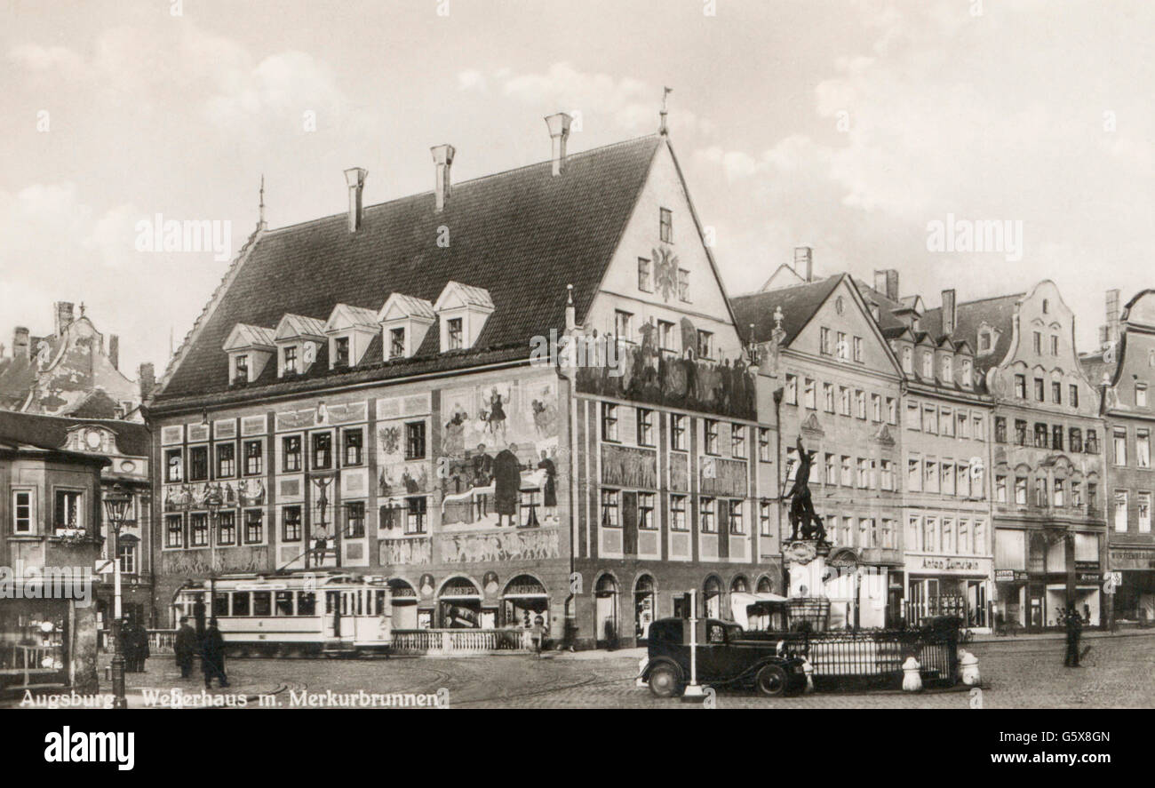 geography / travel, Germany, Augsburg, buildings, Weberhaus, exterior ...