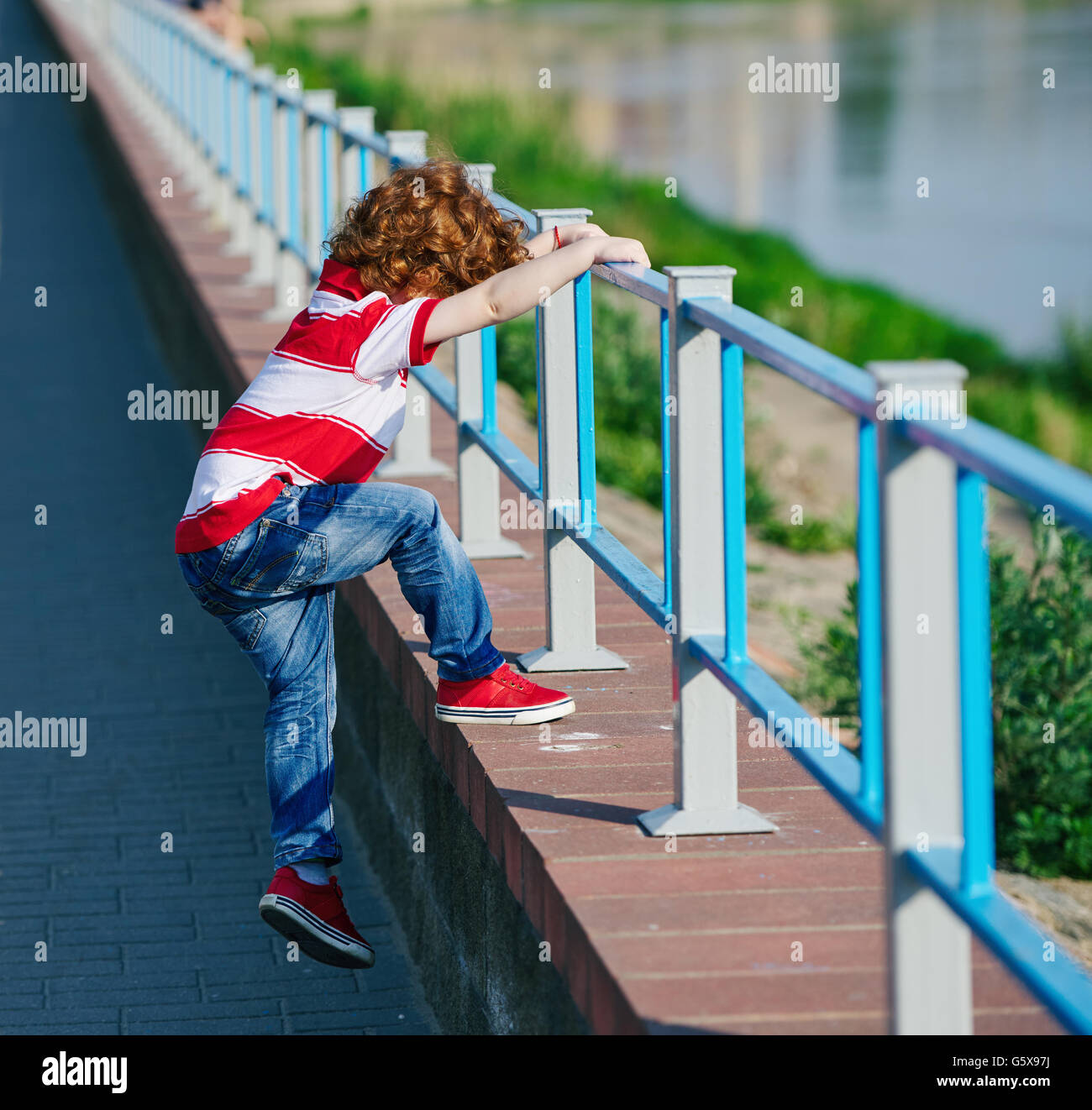 Ladder over fence hi-res stock photography and images - Alamy