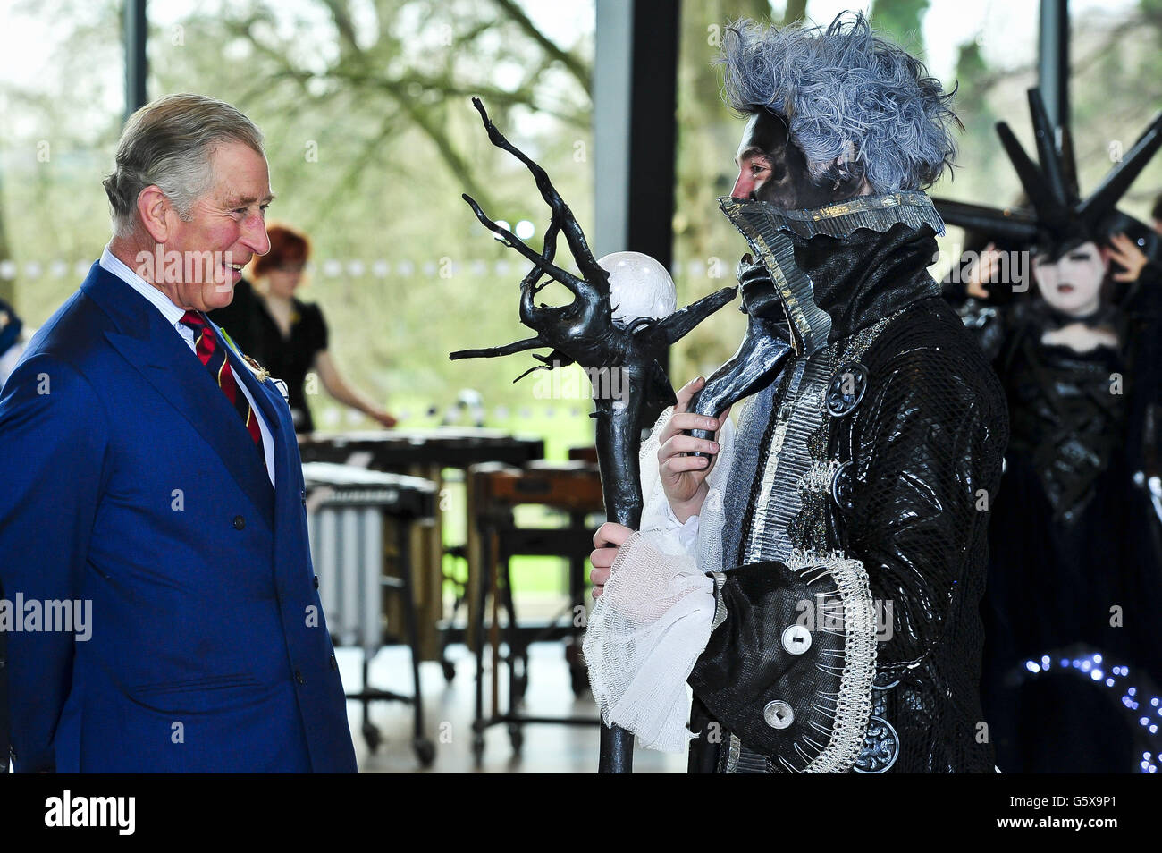 The Prince of Wales chats with first year theatre design student ...