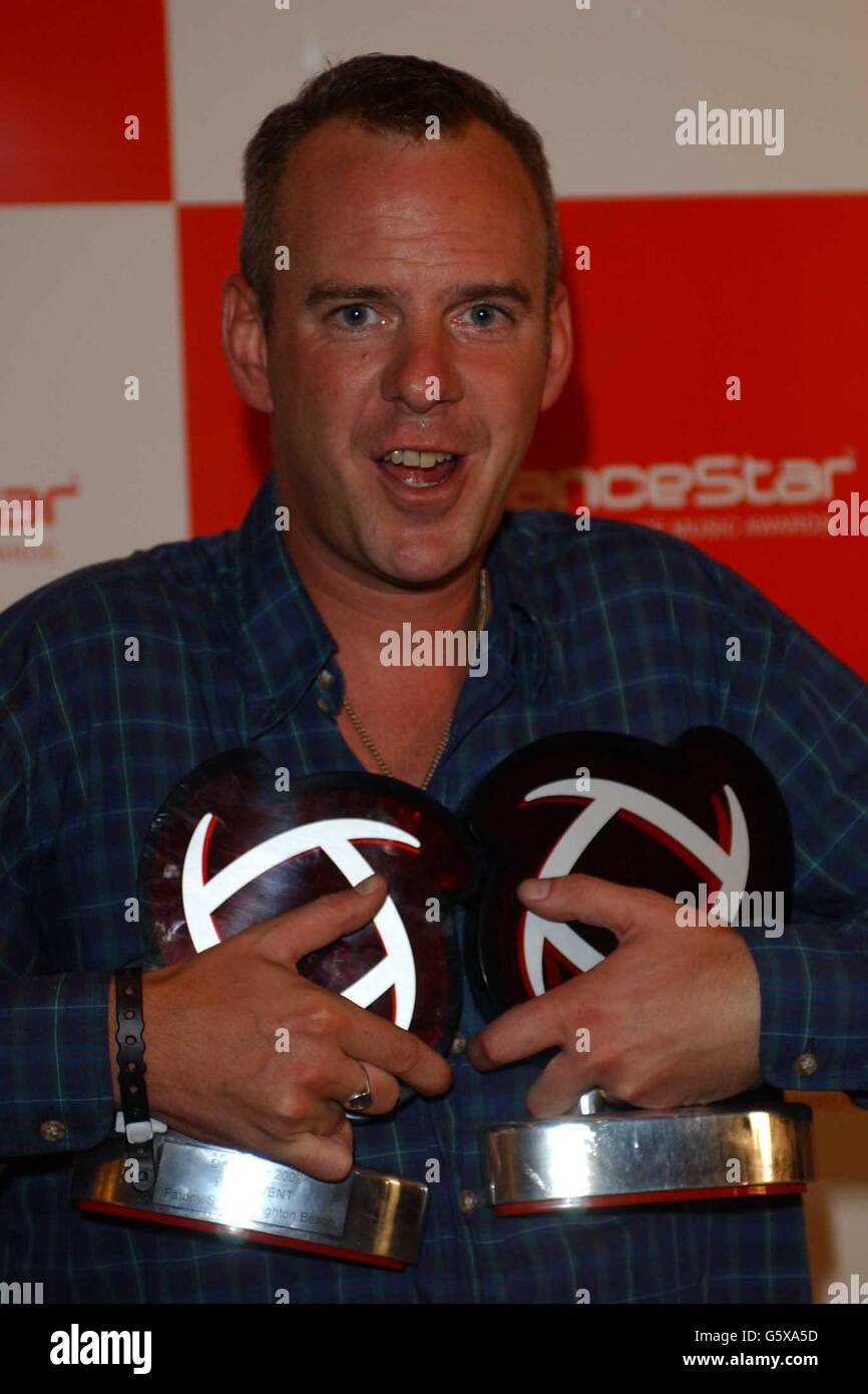 Norman Cook AKA Fatboy Slim with his awards for Best Video and Best ...