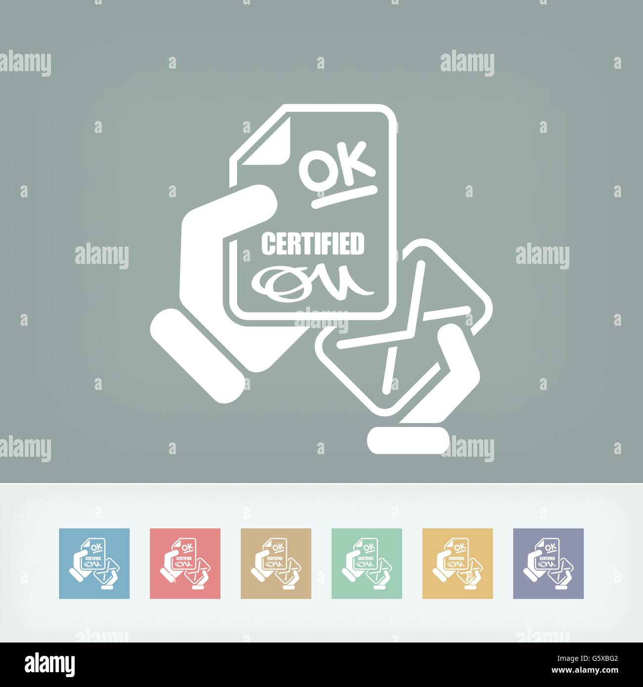 Mail with certification document Stock Vector Image & Art - Alamy