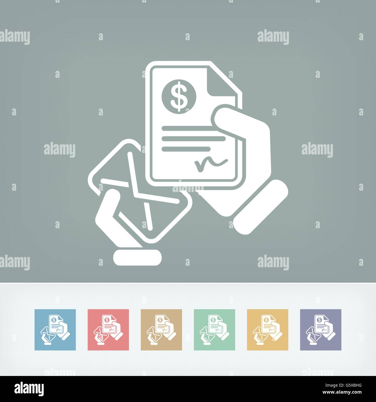 Mail with a bank document Stock Vector Image & Art - Alamy