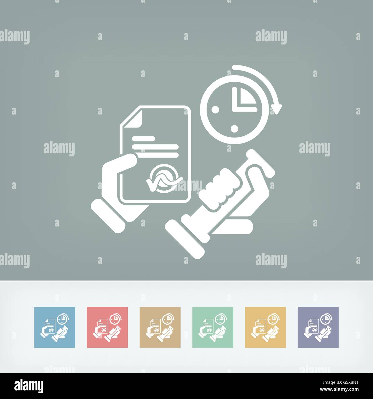 Time For The Official Document Stock Vector Image Art Alamy