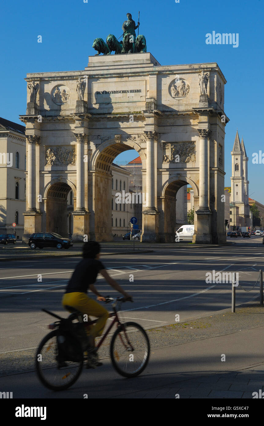 The Siegestor, Triumphal Arch, Victory Gate, Munich. Bavaria. Germany ...