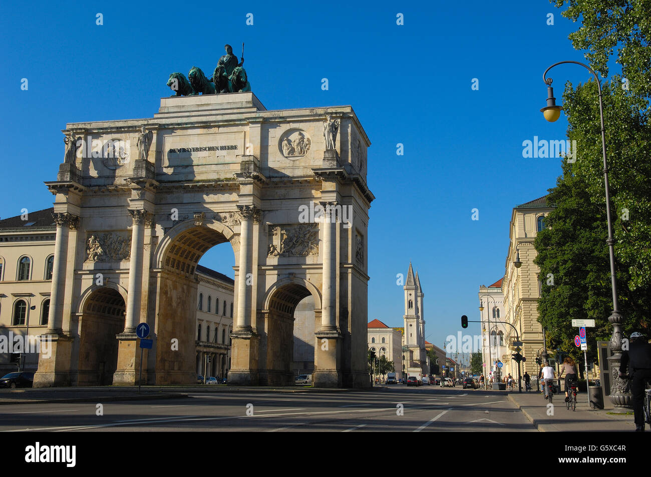 The Siegestor, Triumphal Arch, Victory Gate, Munich. Bavaria. Germany ...