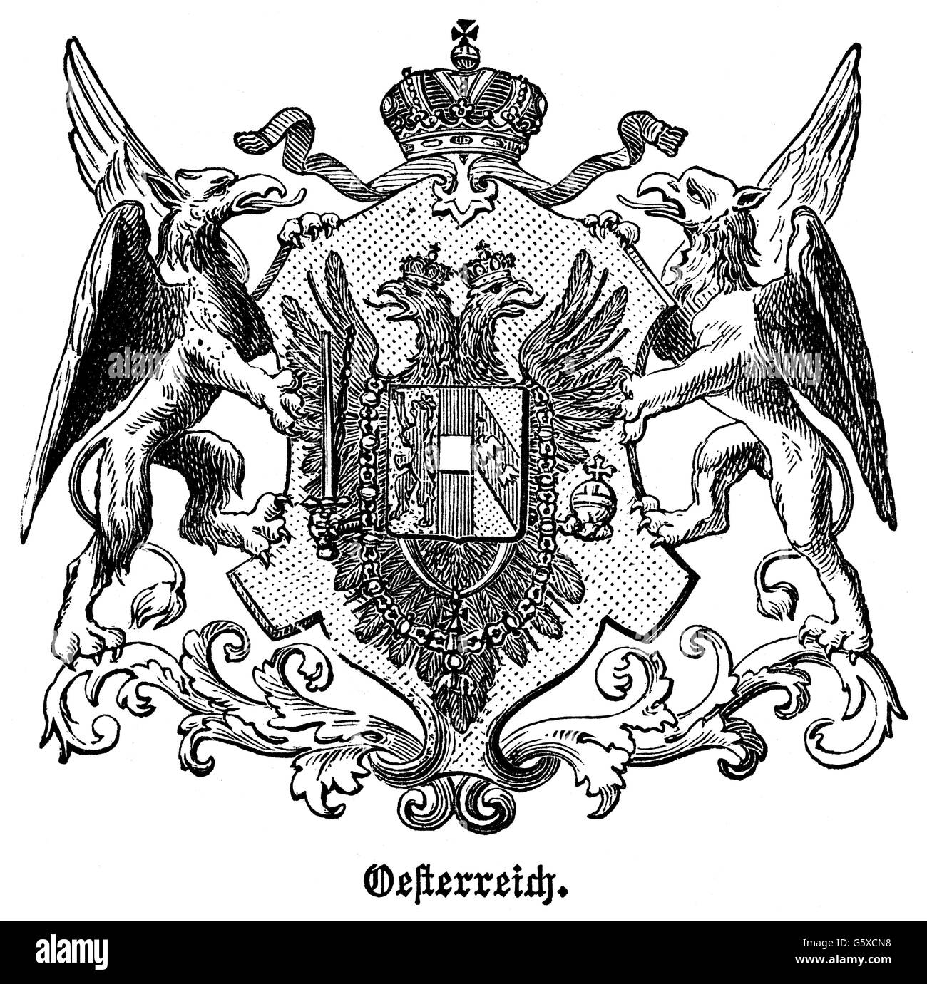 heraldry, coat of arms, Austria, state coat of arms of the Empire of ...