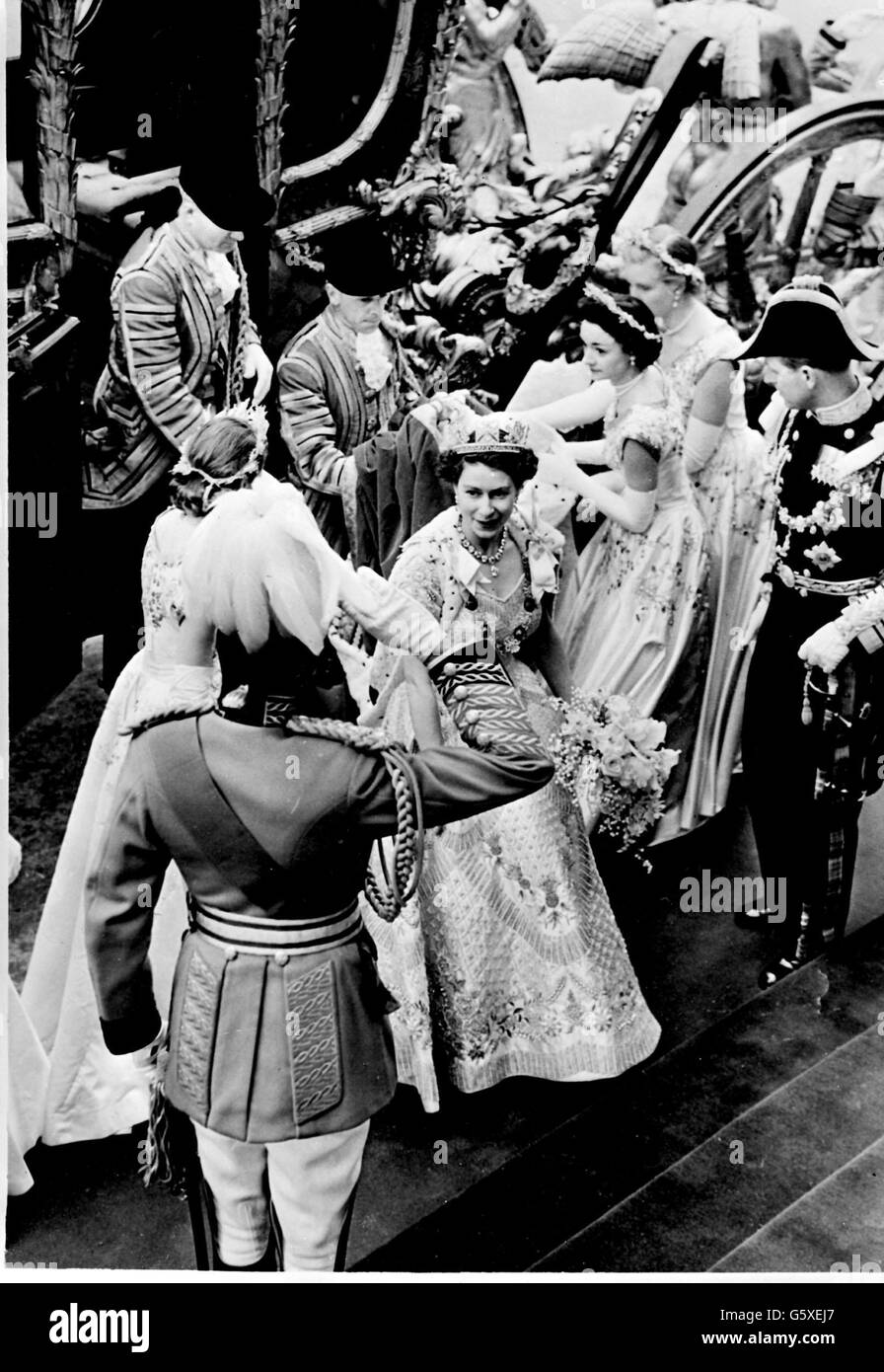 Royalty - Coronation of Queen Elizabeth II - London Stock Photo - Alamy