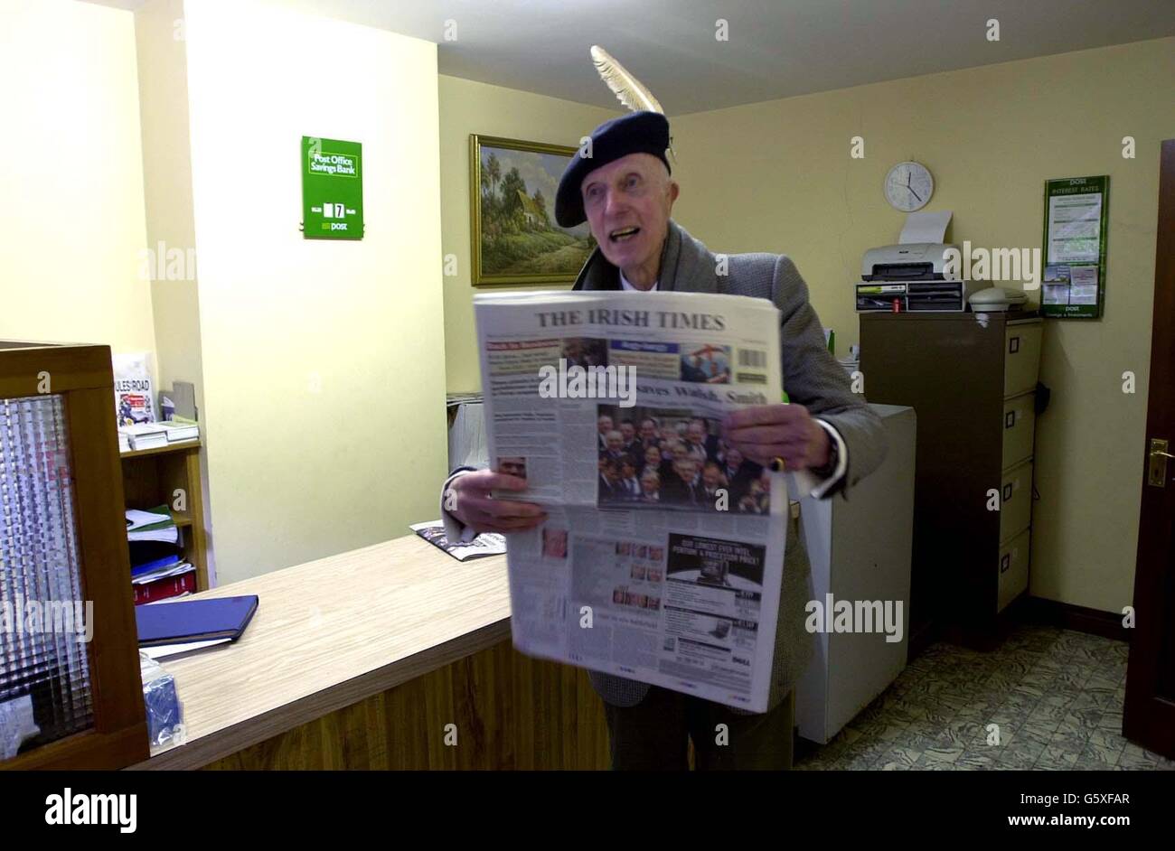 Sir John Leslie, who's family own Castle Leslie, picks up his paper at ...