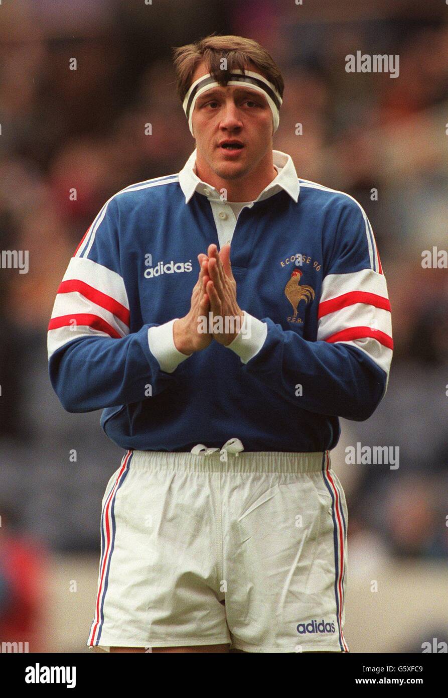 Five Nations Rugby, Scotland v France. Richard Castel, France Stock ...