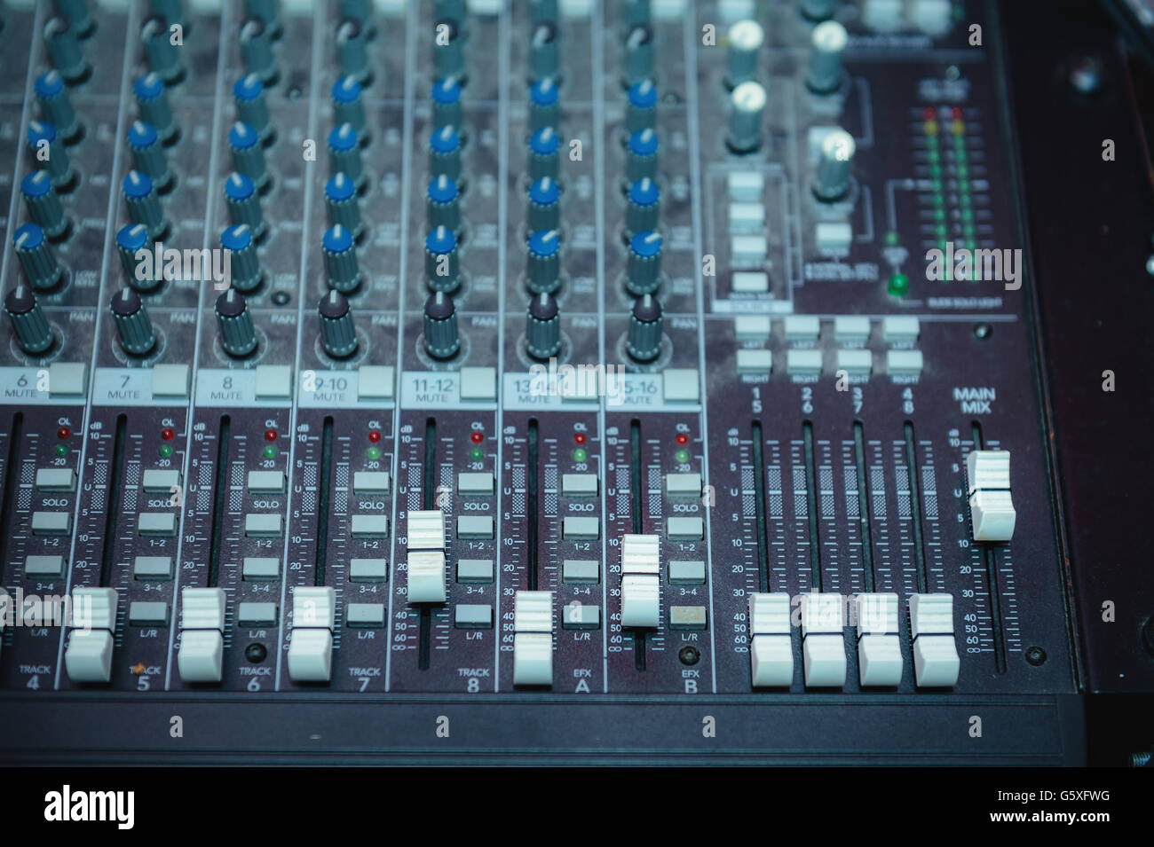 dj turntable, buttons equipment for sound mixer control Stock Photo - Alamy