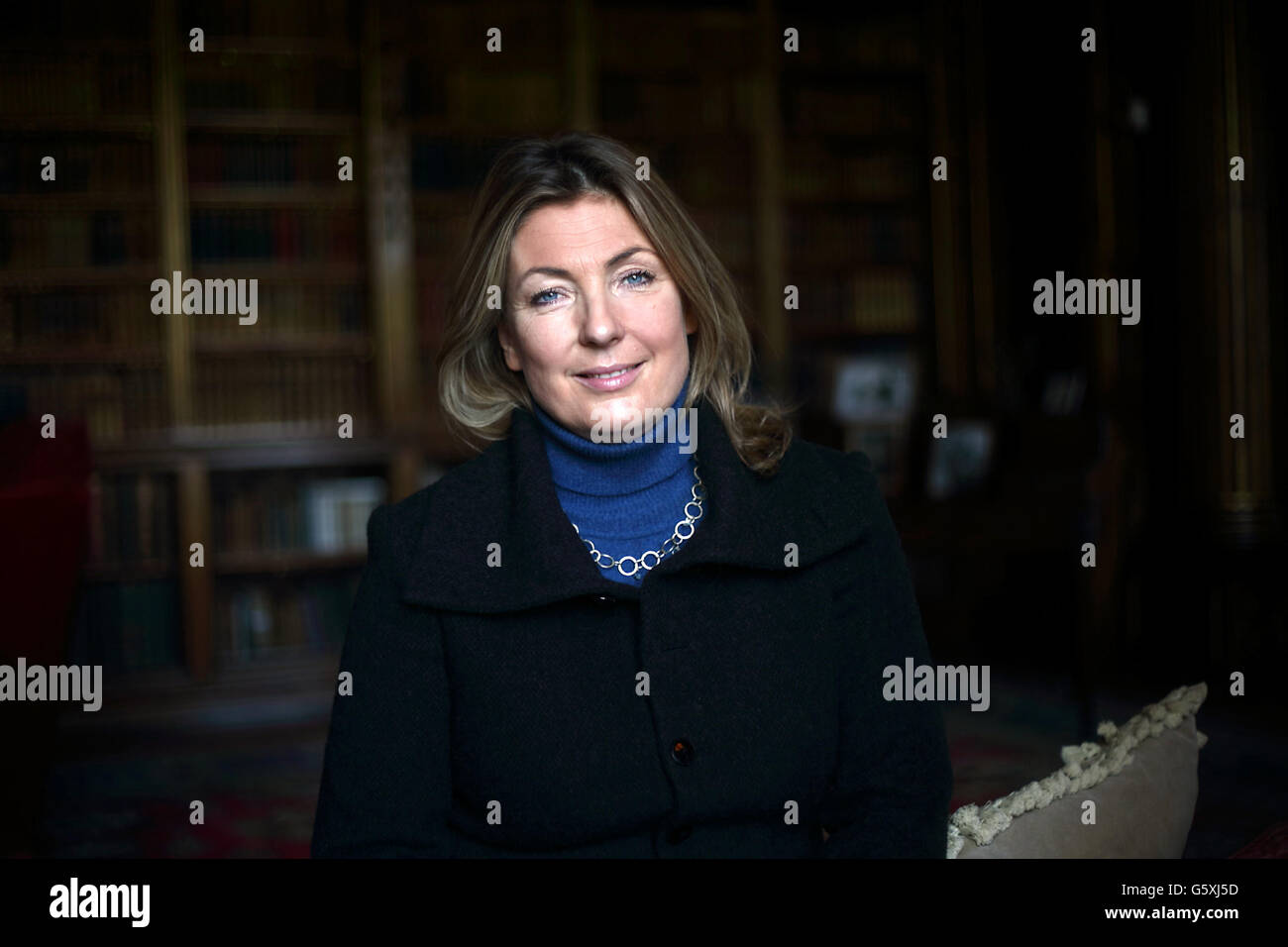 A Portrait of the Countess Carnarvon at Highclere Castle in Berkshire ...