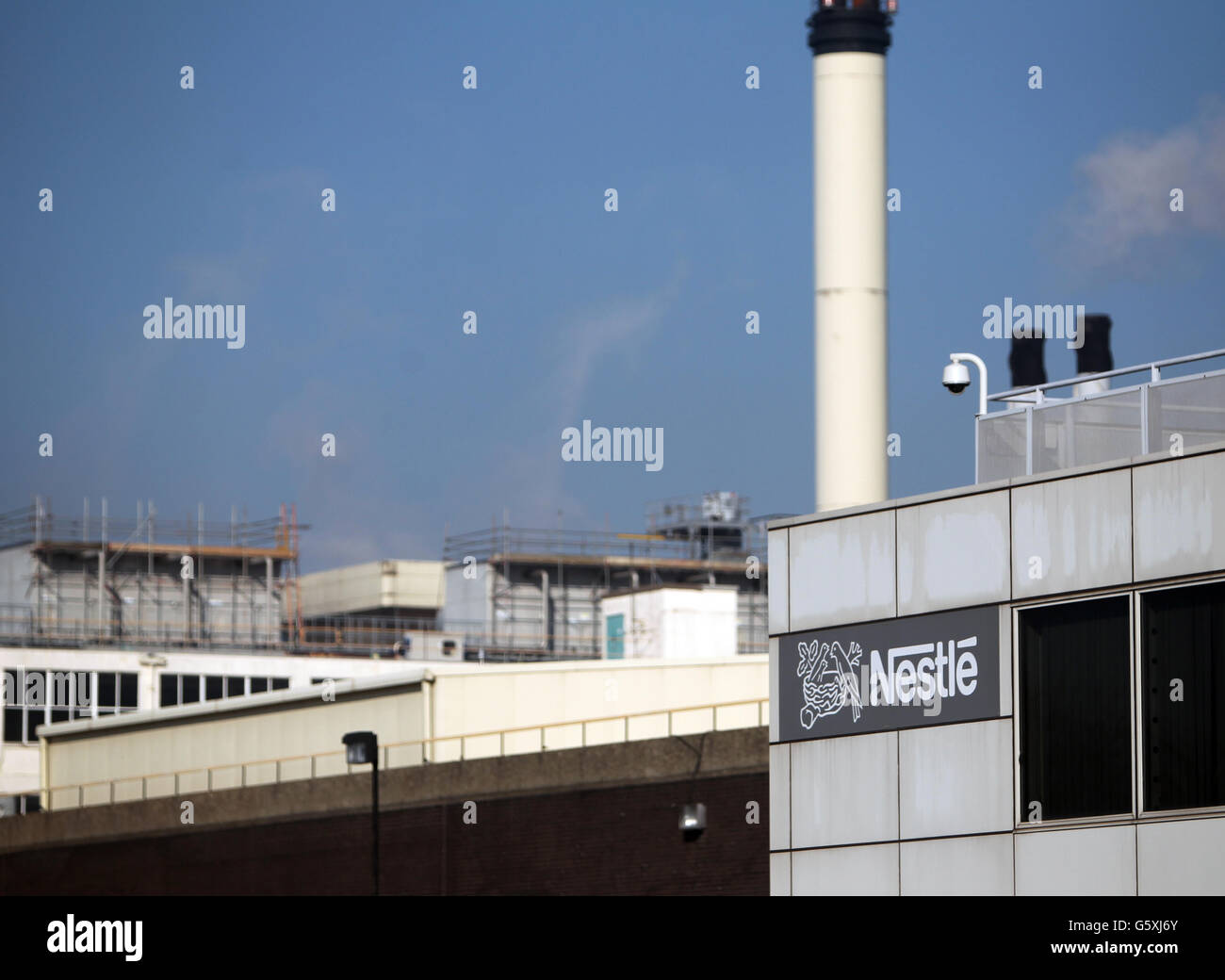 Nestle stock. A general view of the Nestle factory in Hayes, Middlesex ...