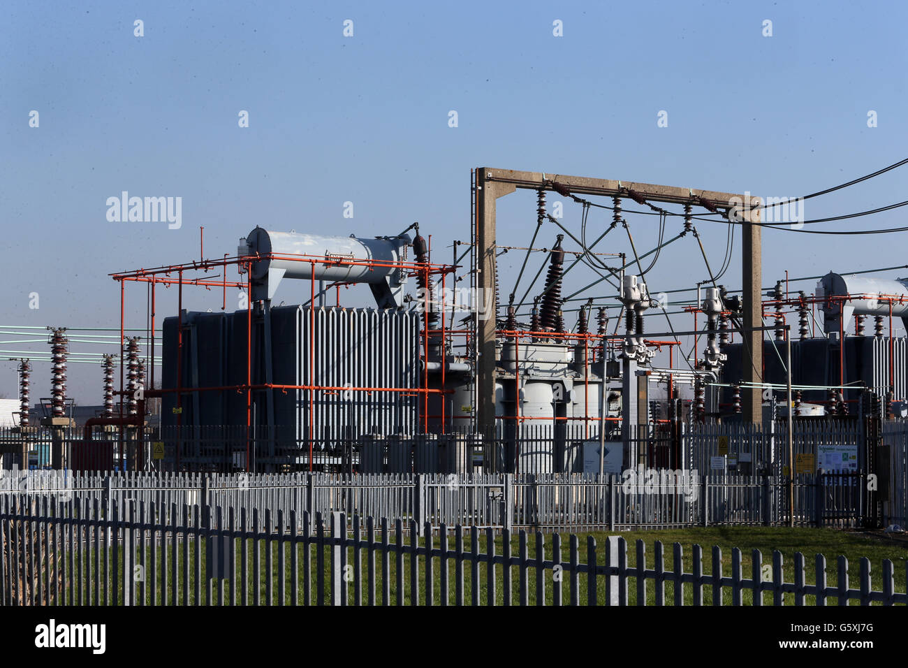 A general view of the North Hyde National Grid Substation in Hayes ...