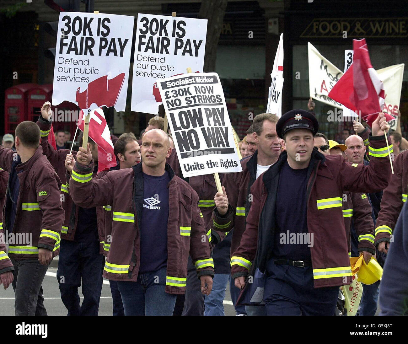 Leaders of the firefighters union were meeting hi-res stock photography ...