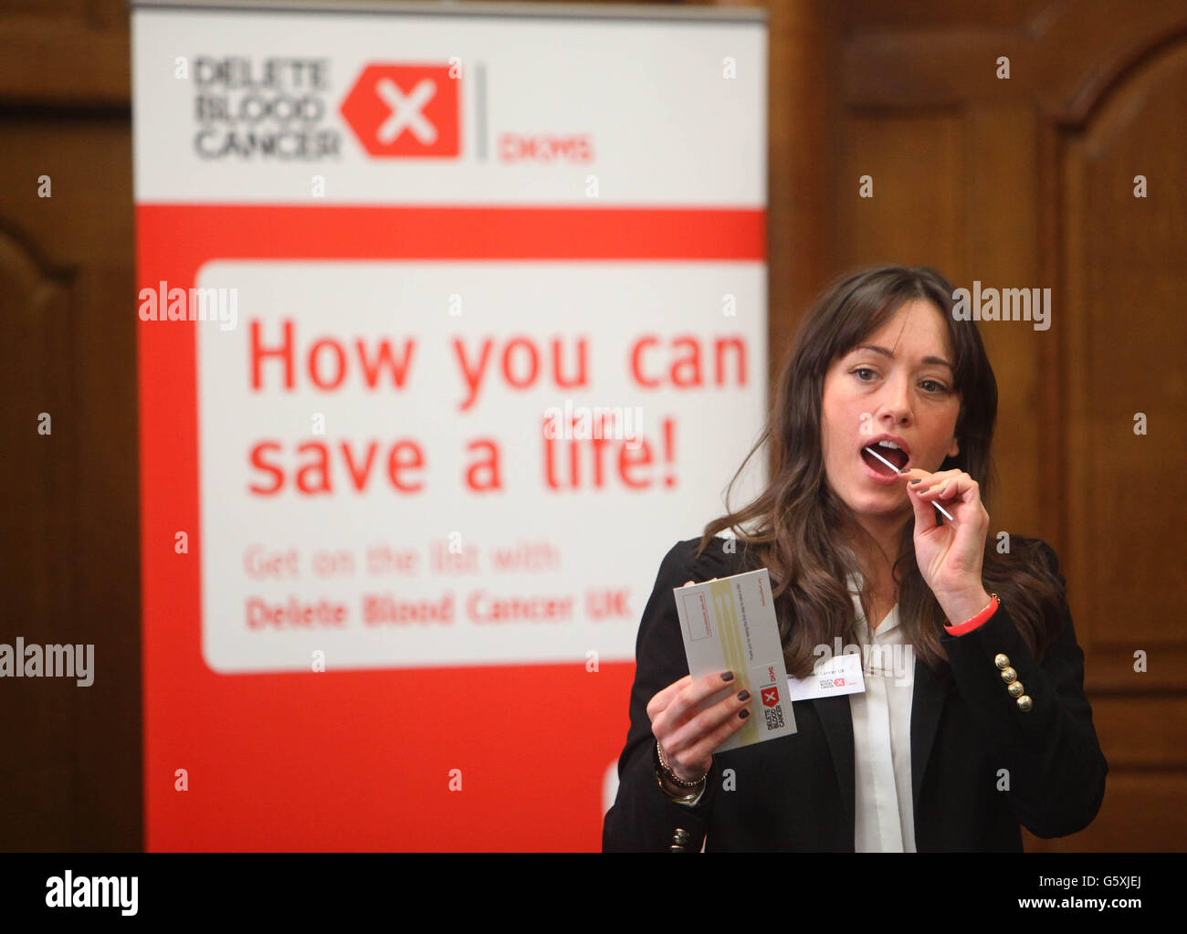 Delete Blood Cancer charity launch Stock Photo - Alamy