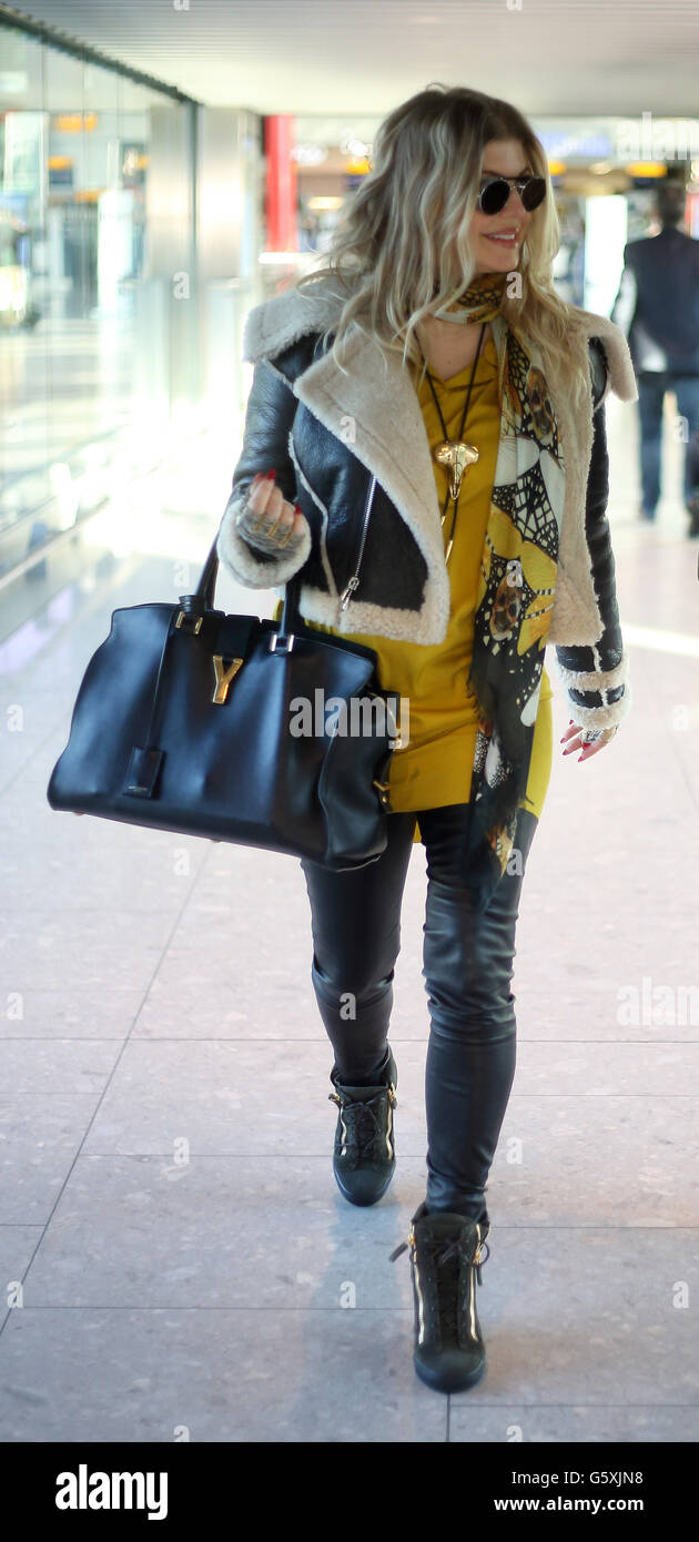 Fergie sighting - Heathrow. Singer Fergie (Stacy Ann Ferguson), arrives ...