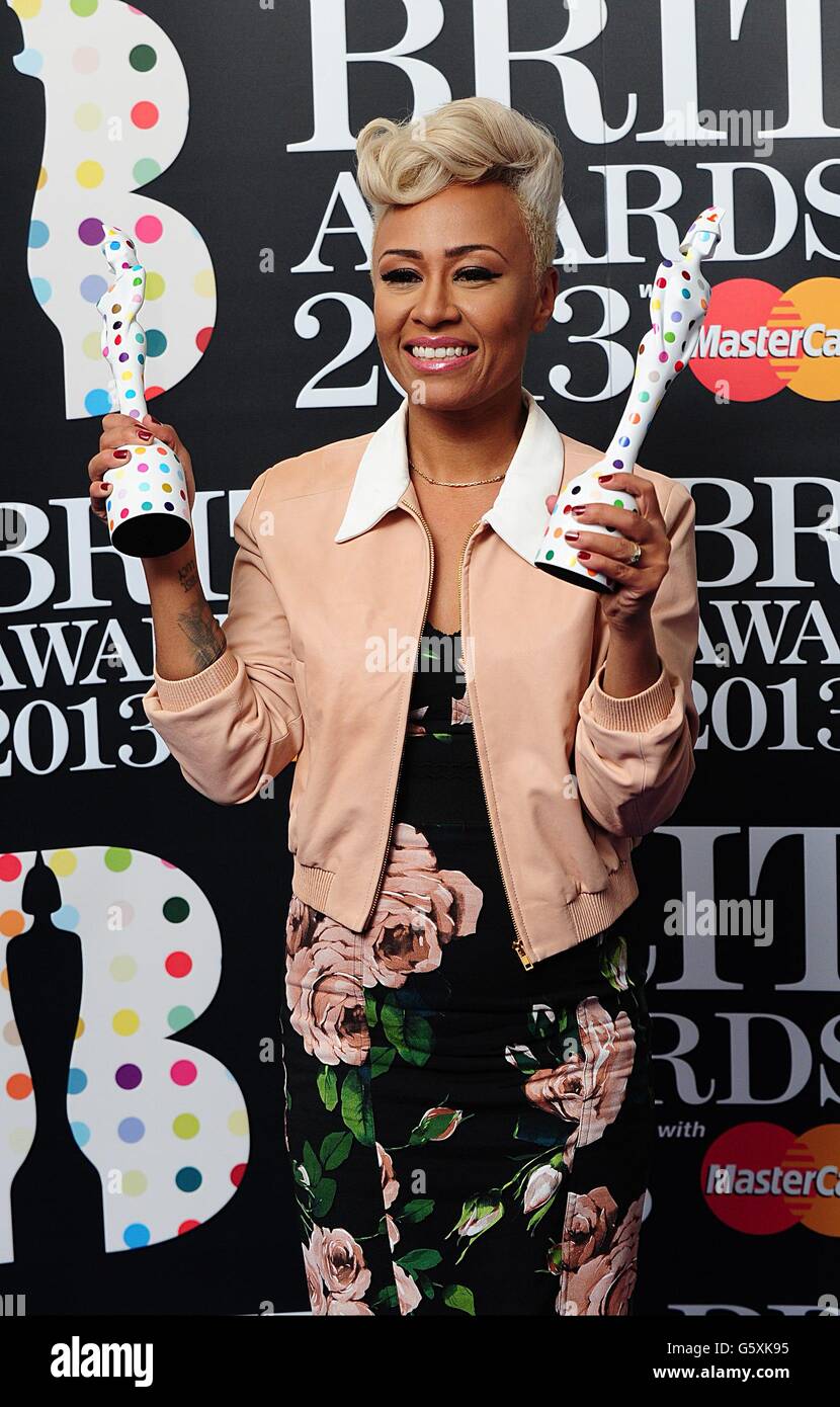 Emeli Sande with her British Female and Album of the Year awards in the ...