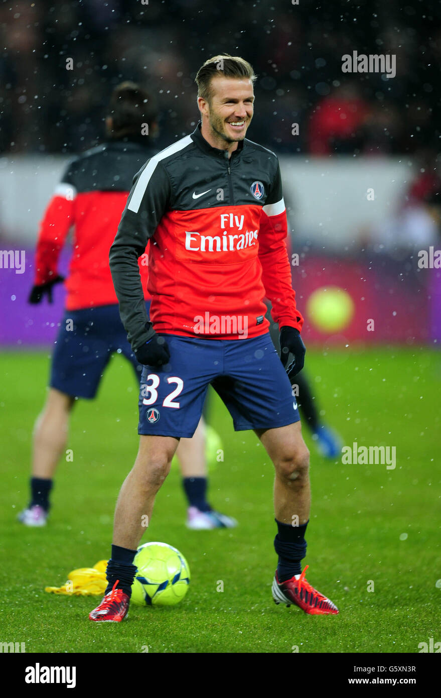 Paris saint germains david beckham ligue one match parc des princes hi ...