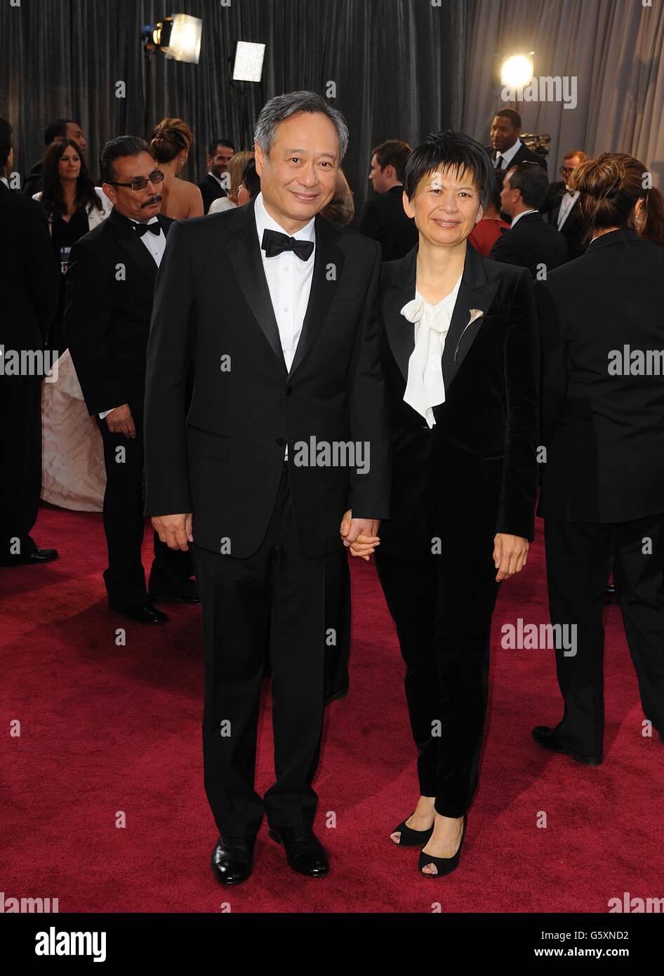 Ang Lee and wife Jane arriving for the 85th Academy Awards at the Dolby ...