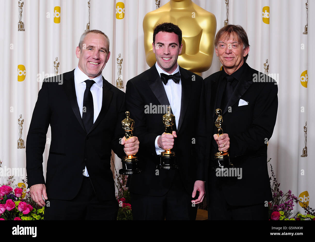 Andy Nelson, Mark Paterson and Simon Hayes with their oscars for ...