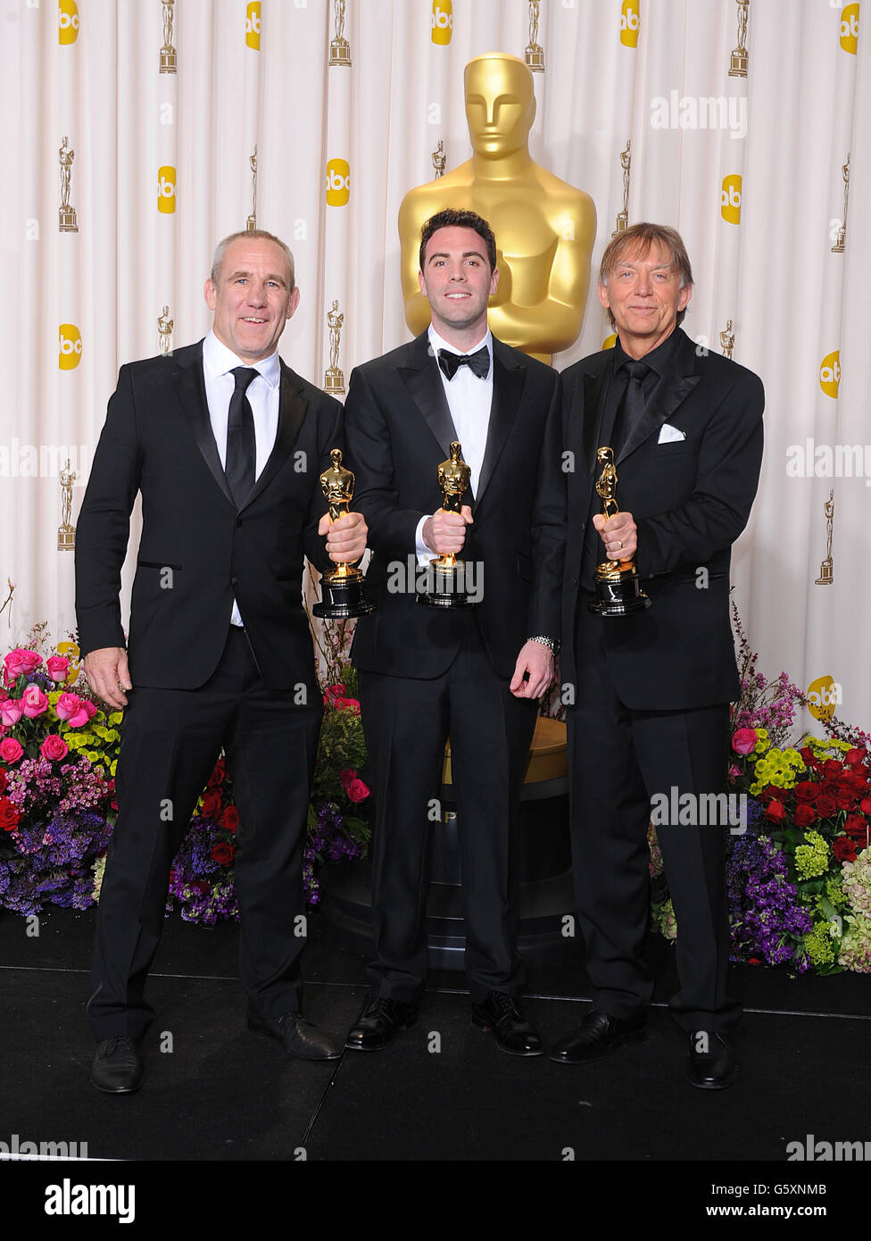 Andy Nelson, Mark Paterson and Simon Hayes with their oscars for ...
