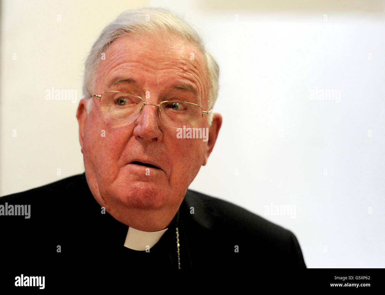 Cardinal Cormac Murphy Oconnor Speaks Media High Resolution Stock ...