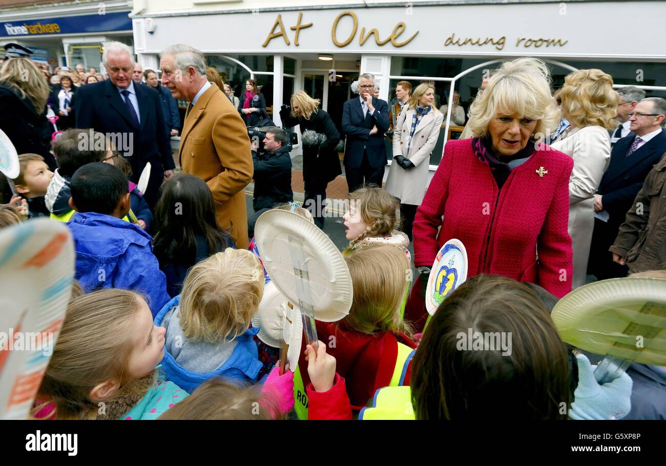 Royal Devon visit Stock Photo - Alamy