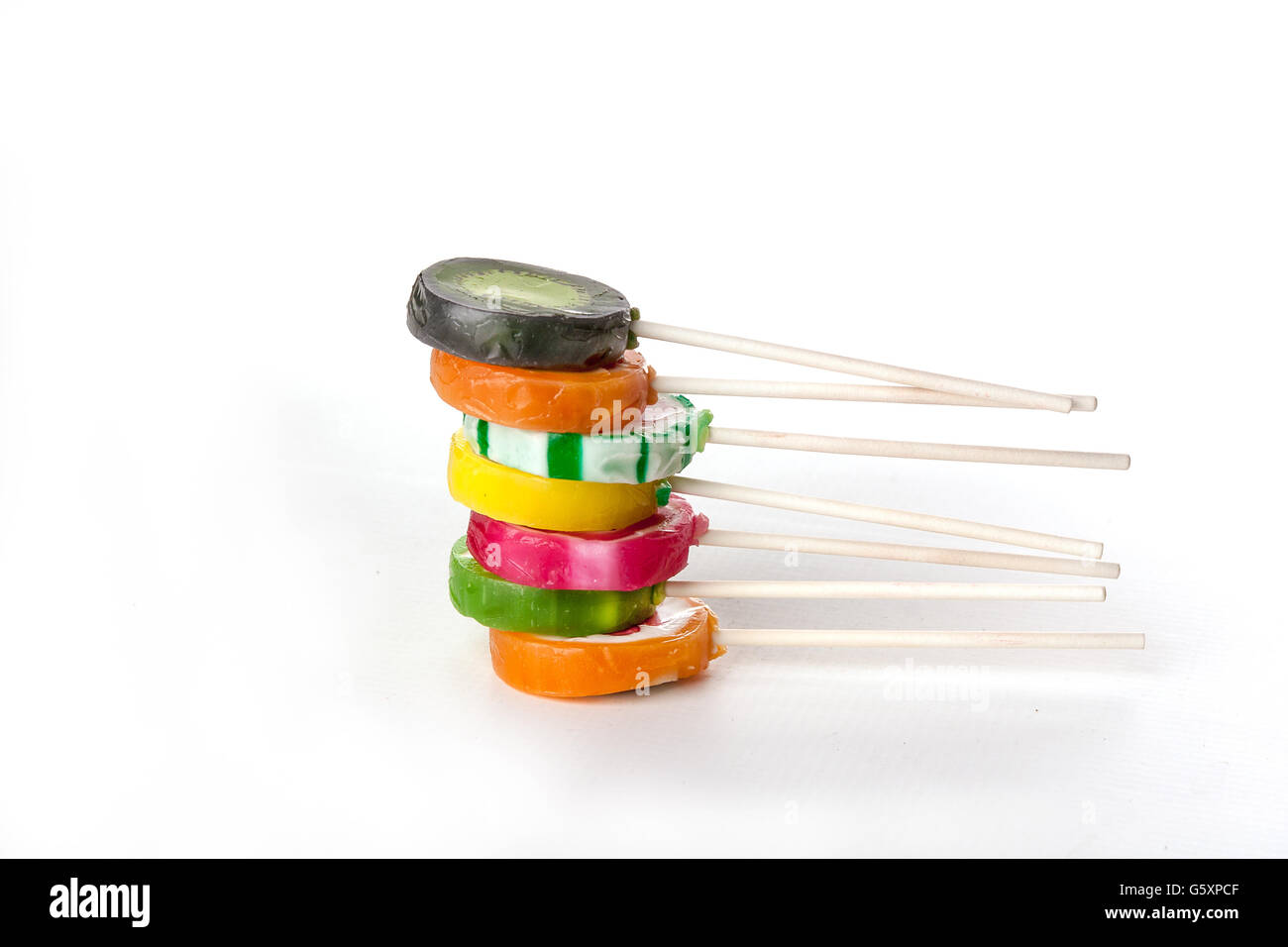 Assorted colorful lollipops Stock Photo - Alamy