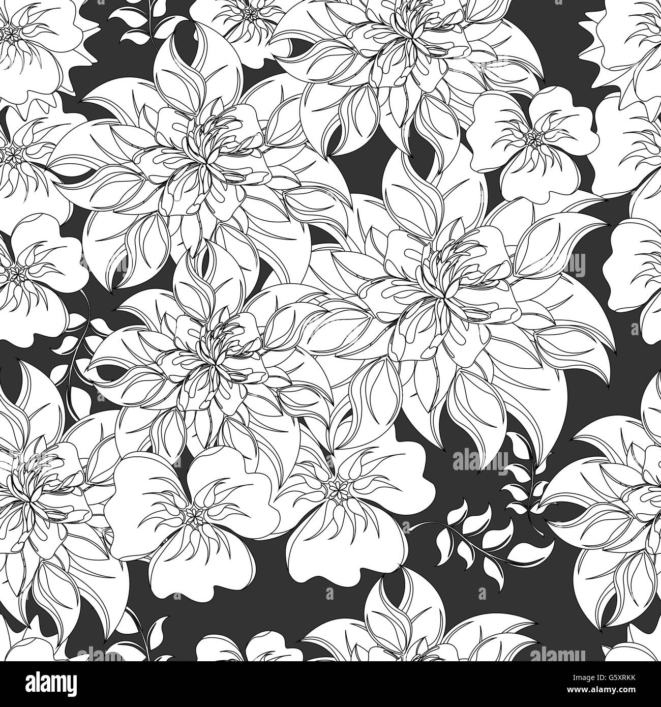 seamless flowers pattern Stock Vector Image & Art - Alamy