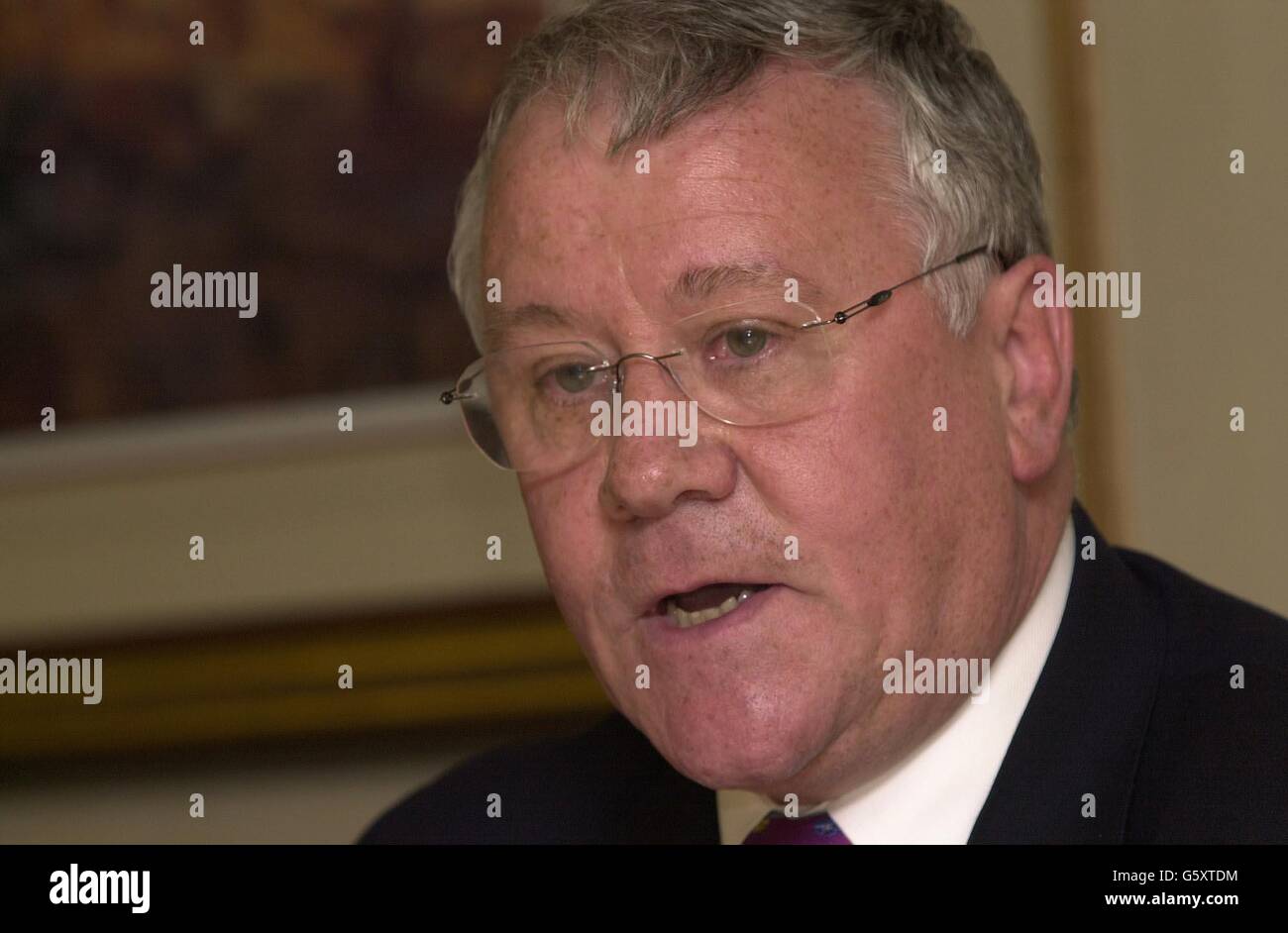 Defence Minister Adam Ingram aboard HMS Ark Royal in Portsmouth, during ...