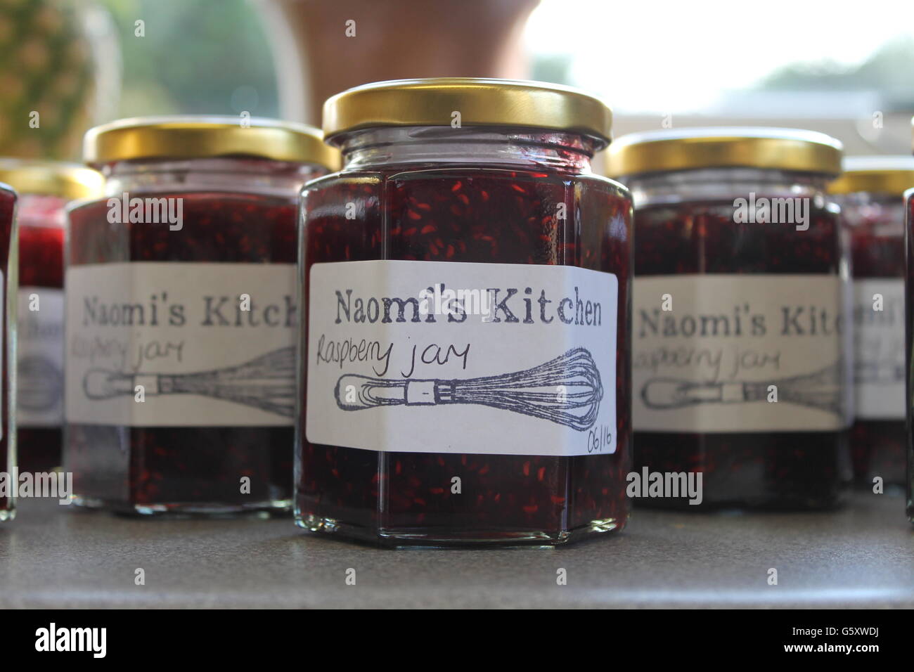 Jam making, making jam, preserves, raspberry jam, homemade Stock Photo ...