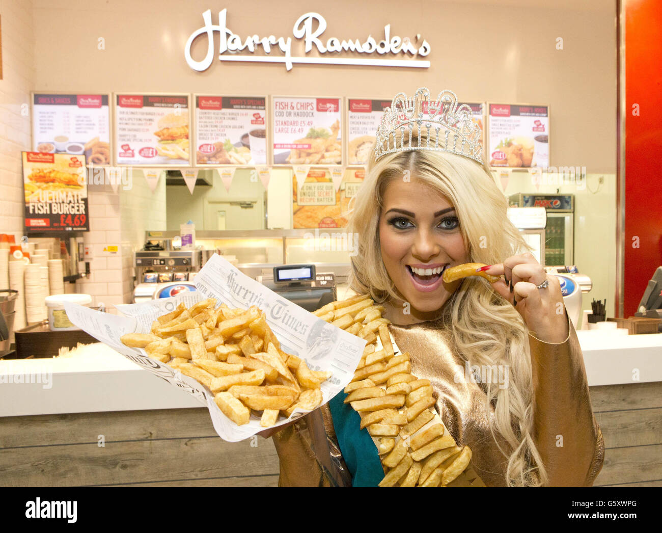 The reigning Miss Sheffield, Jade Mellows aged 21, models a dress ...