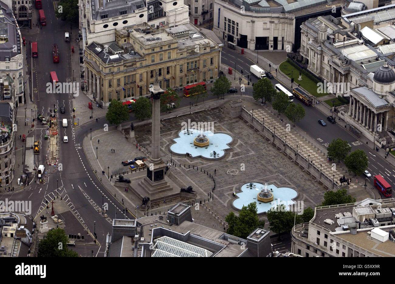 An aerial view of Trafalgar Square, London Stock Photo - Alamy