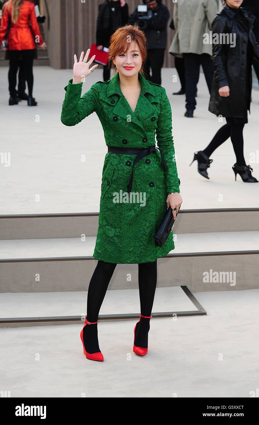 Yun Yun-Sun arriving for the Burberry Prorsum Autumn/Winter 2013 ...