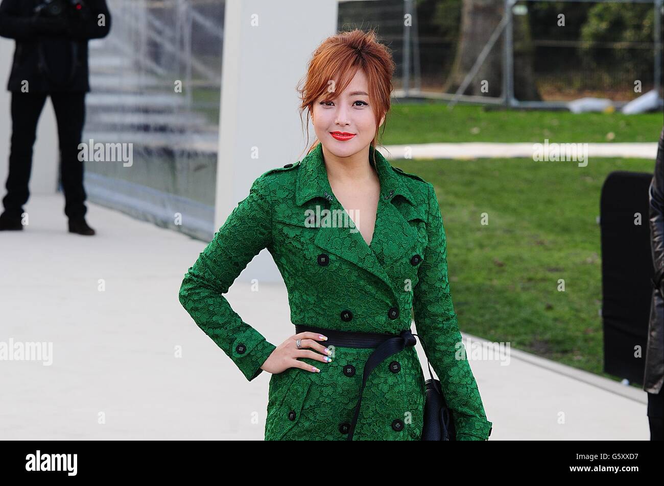 Yun Yun-Sun arriving for the Burberry Prorsum Autumn/Winter 2013 ...