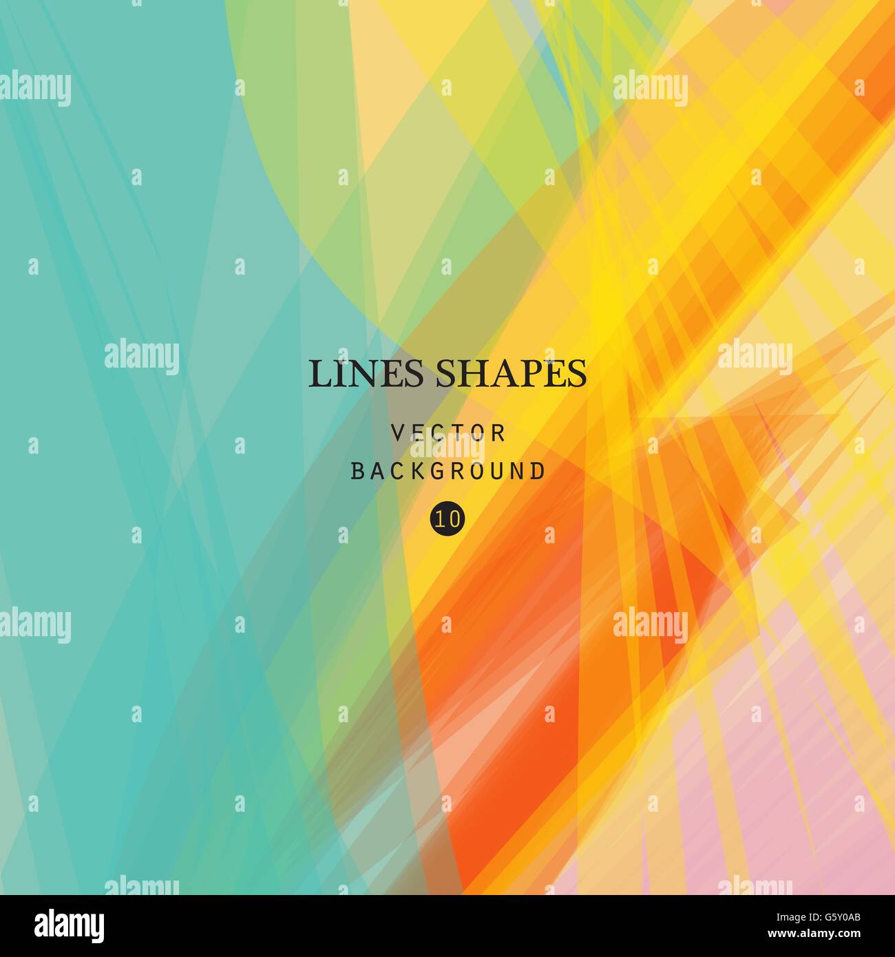 Colorful abstract vector background, cyan, yellow transparent wave ...