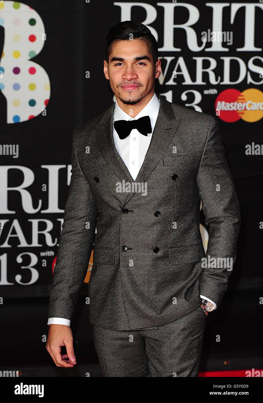 Louis Smith arriving for the 2013 Brit Awards at the O2 Arena, London ...