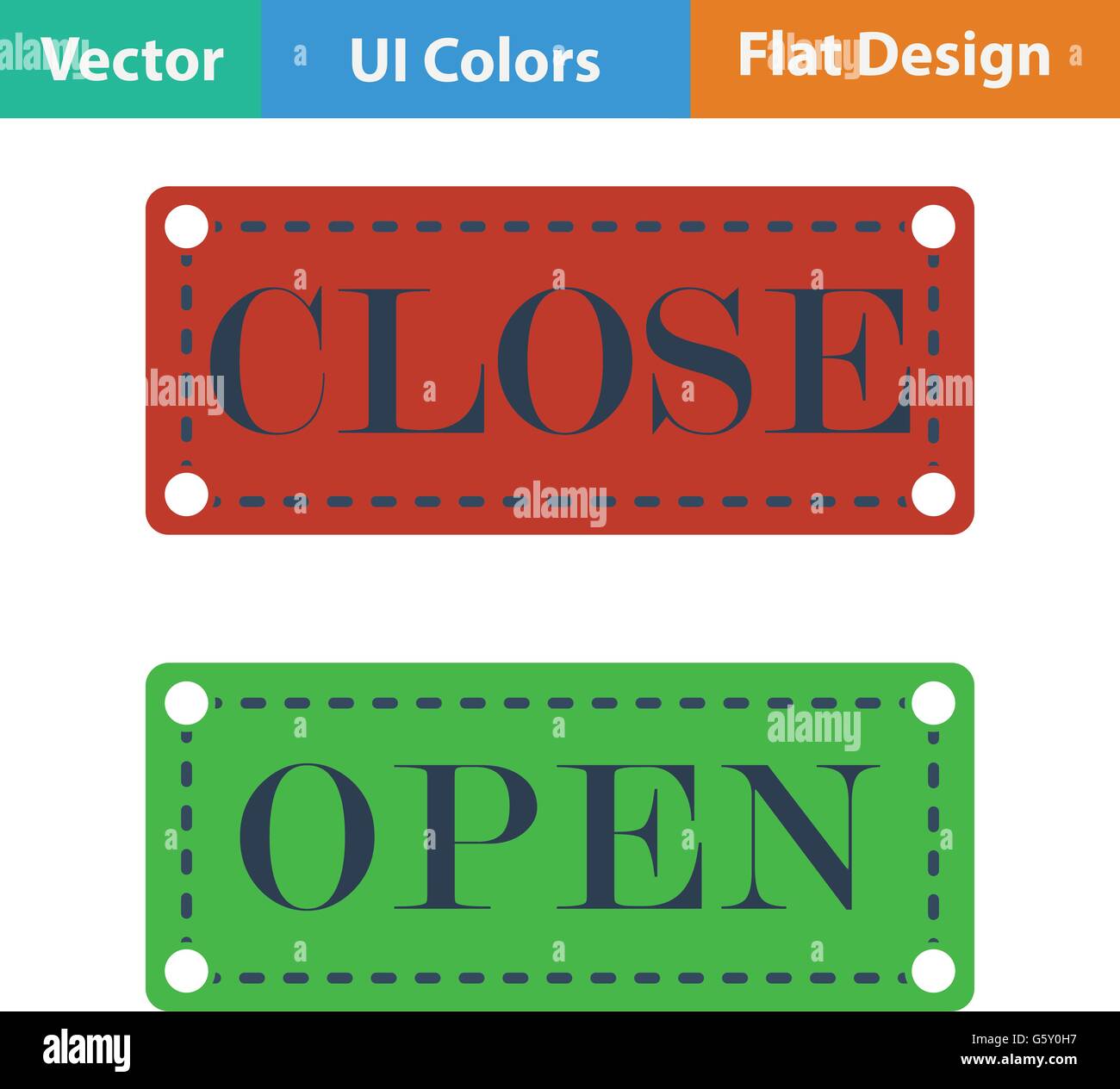 Old fashioned closed sign Stock Vector Images - Alamy