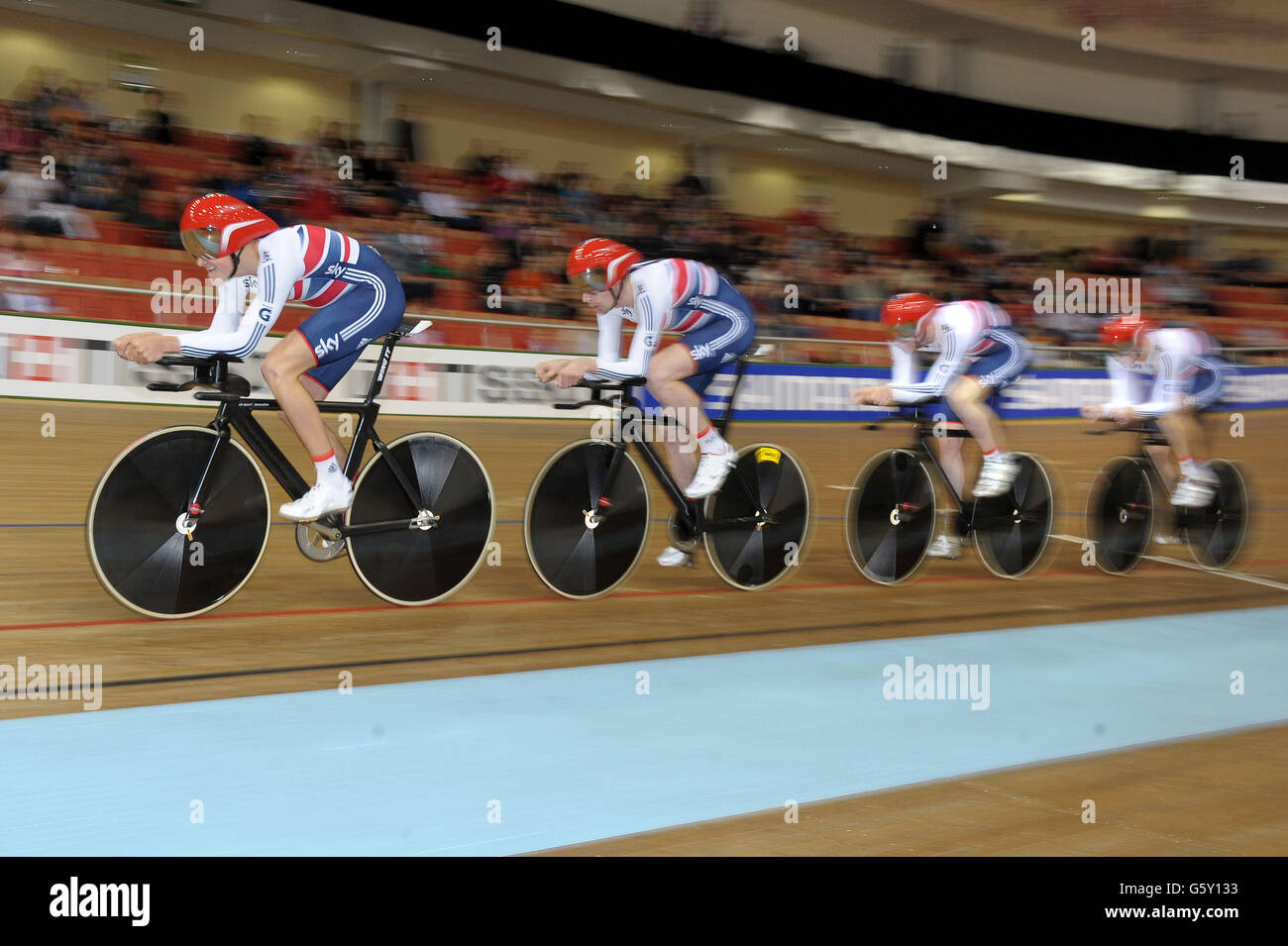 Great Britain's Steve Burke, Andy Tennant, Ed Clancy and Sam Harrison ...