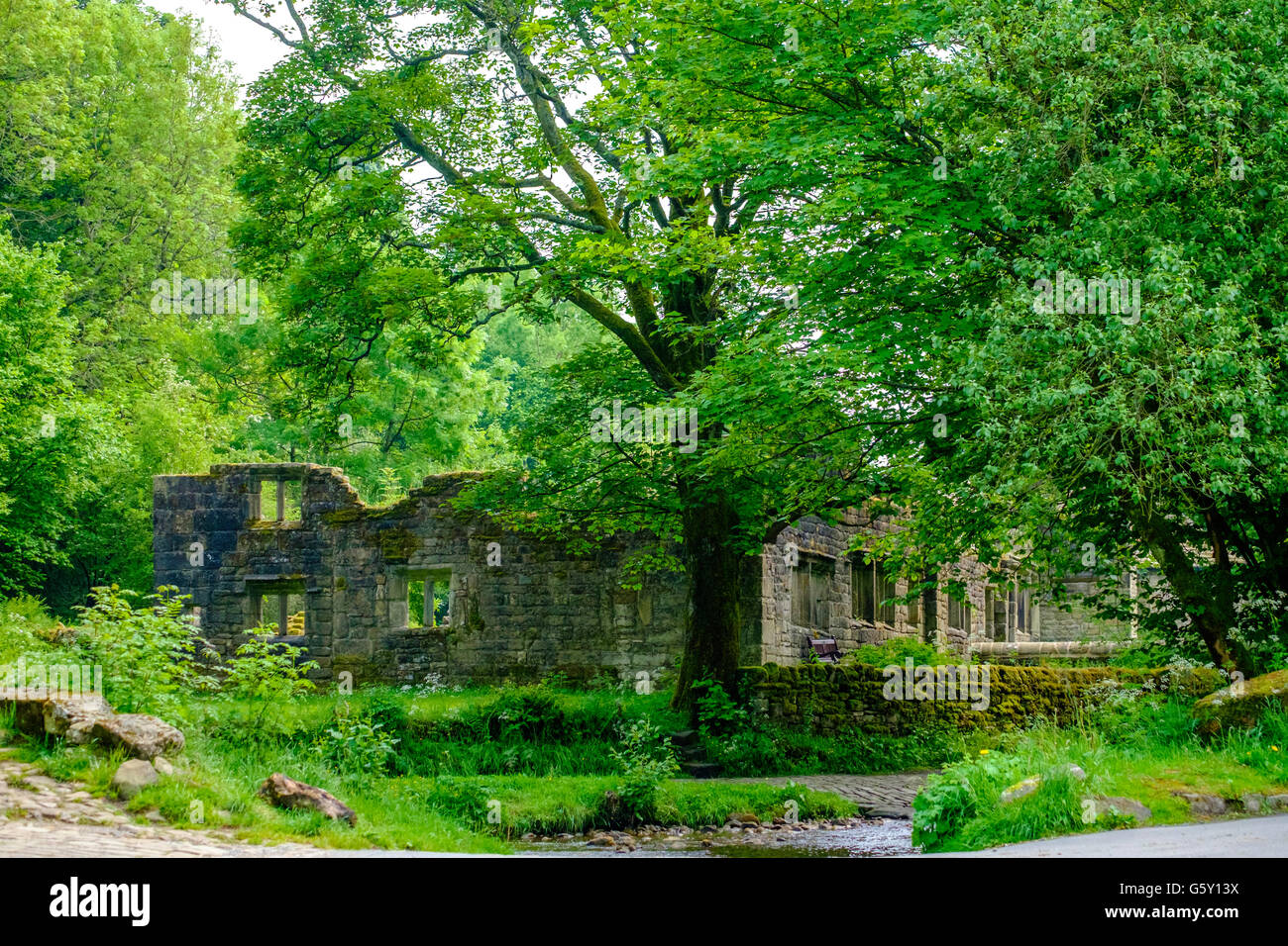 Packhorse bridge wycoller hi-res stock photography and images - Alamy