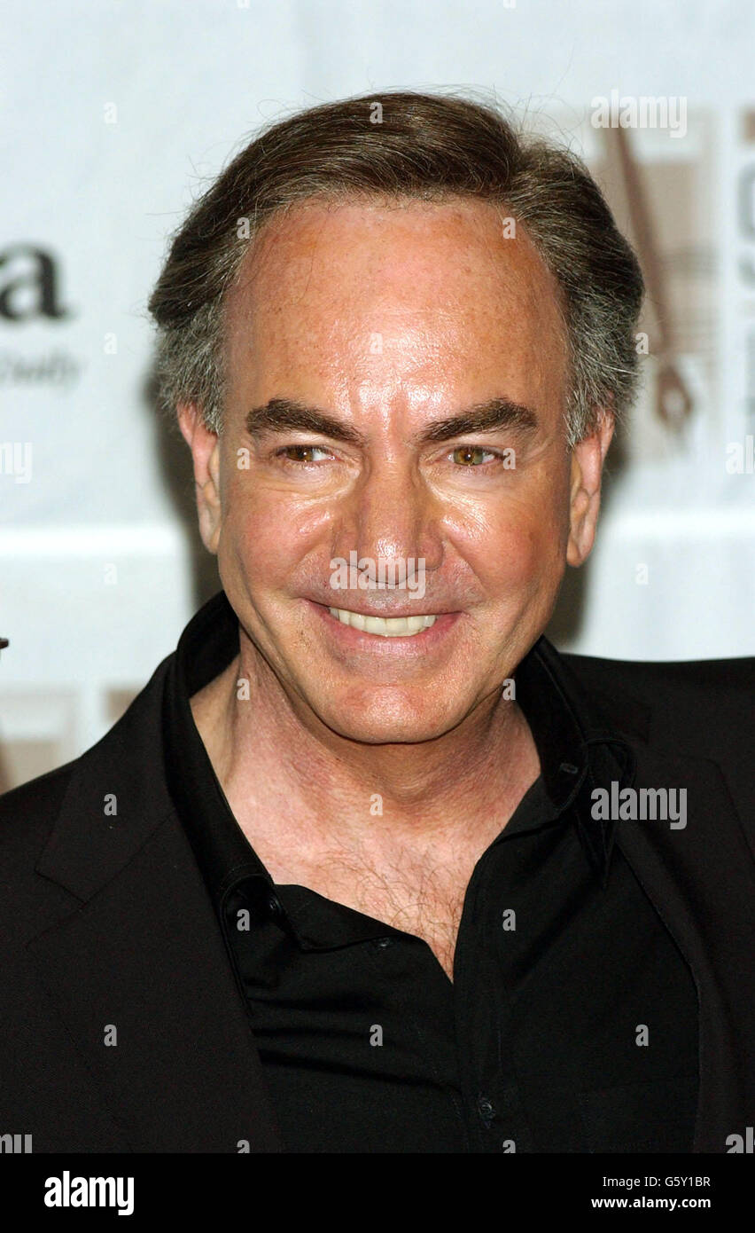 American singer neil diamond attended the songwriters hall of fame hi ...