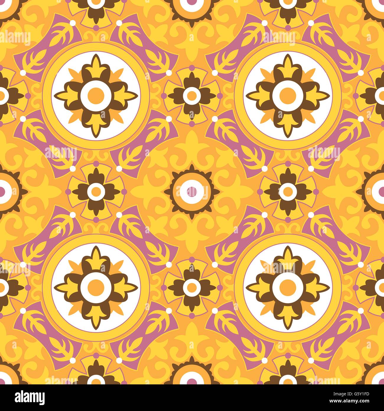 Vector Background of Decorative Geometric Seamless Pattern Stock Vector ...