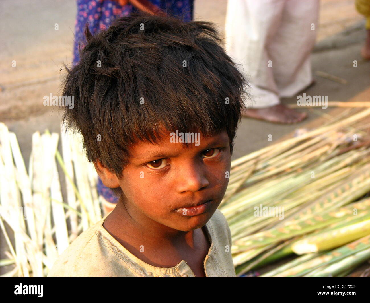 Poor Indian Boy Stock Photo - Alamy