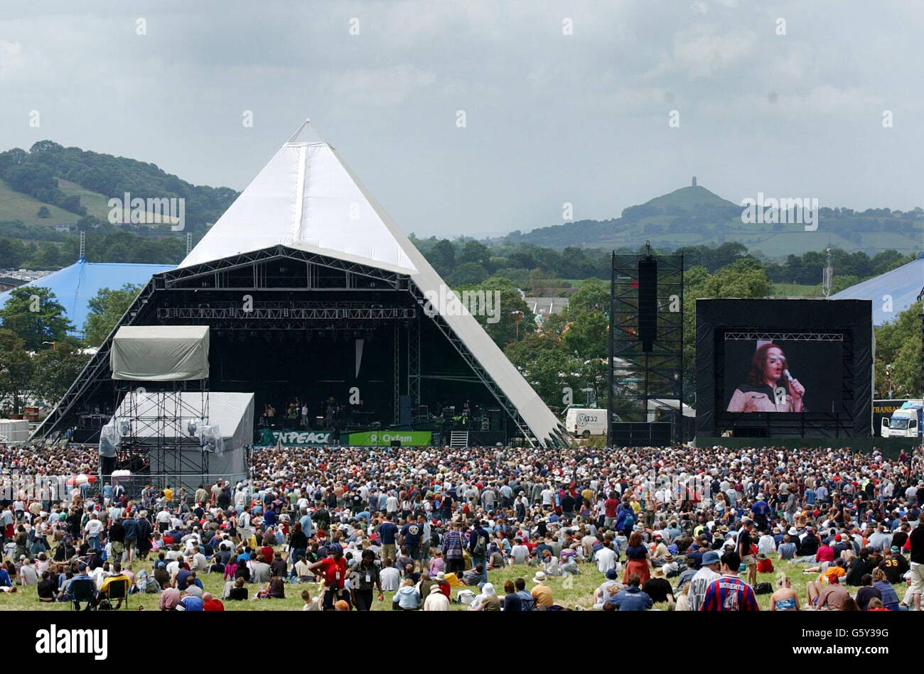 Glastonbury's Pyramid Stage Stock Photo - Alamy
