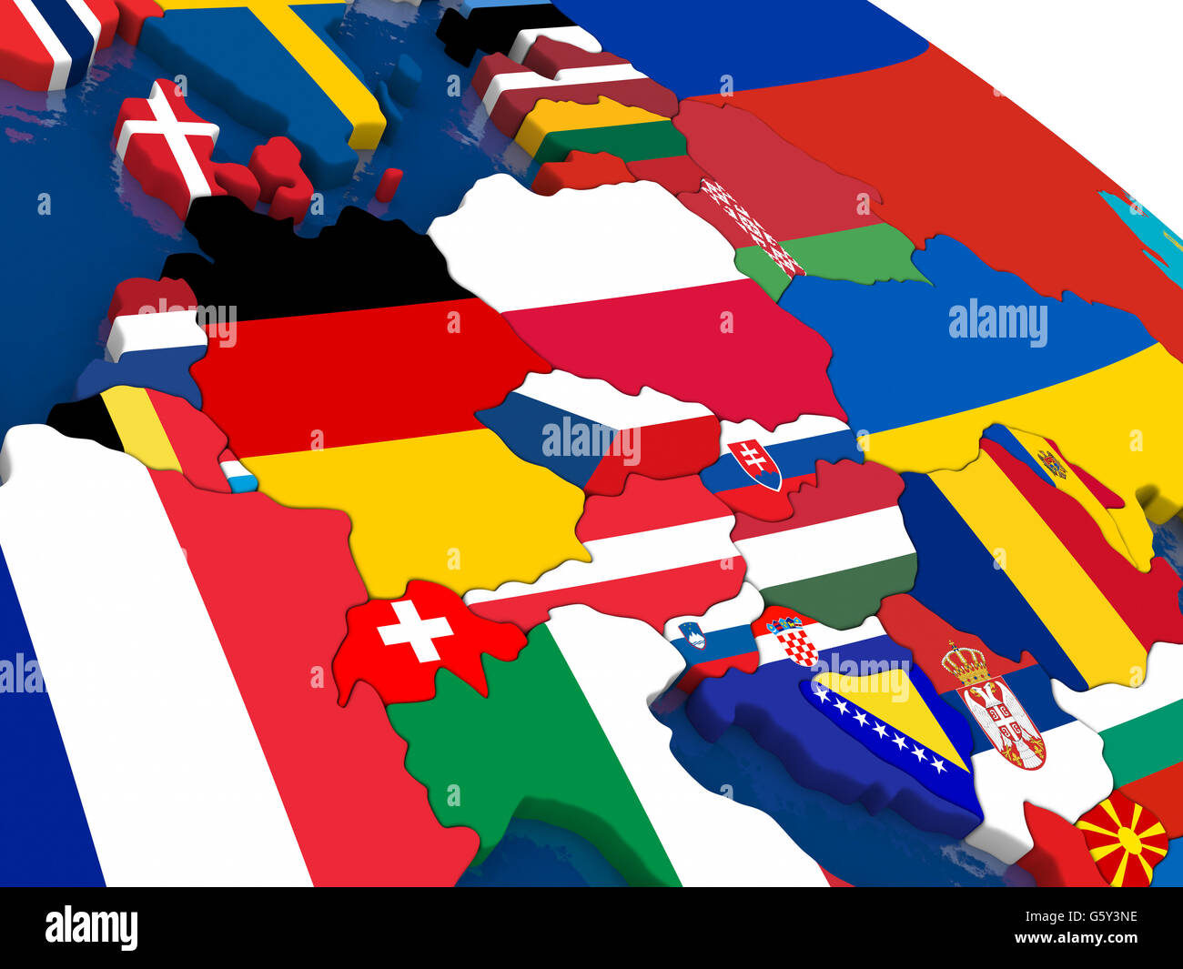 Central Europe Map Flags Europe Map With Country Flags For After