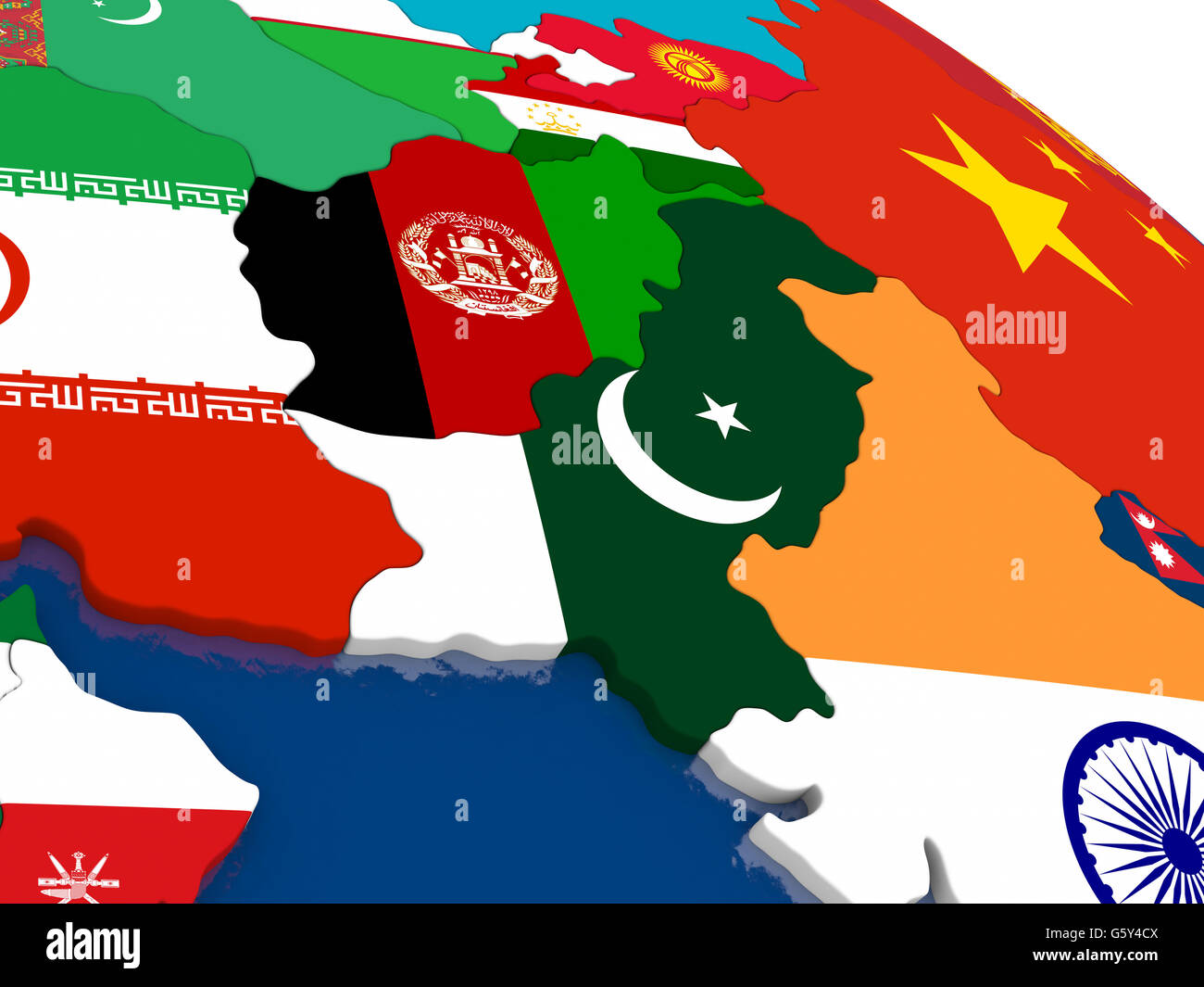 Pakistan political map hi-res stock photography and images - Alamy